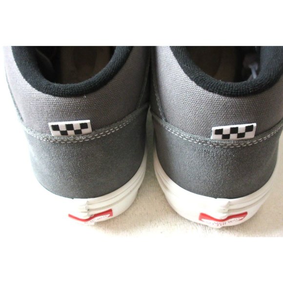 Vans | Shoes | Vans Mens Skate Half Cab Suede Canvas Grey White Shoes ...